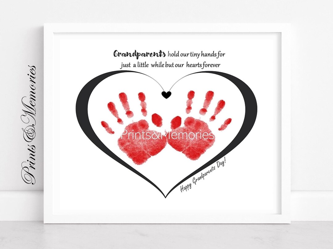 Grandparents Day Handprint Art: Keepsake Poem, DIY Kids Craft, (digital ...