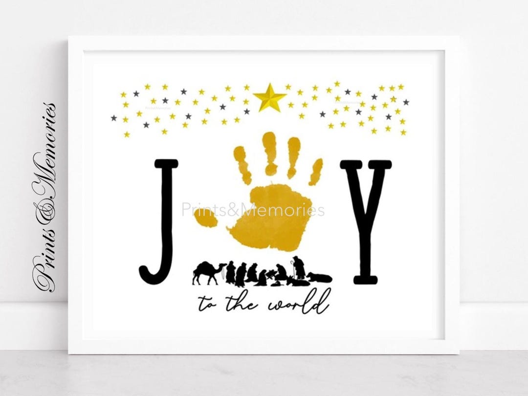 Christmas Handprint Art: Nativity Scene, Joy to the World, Sunday ...