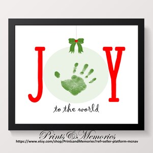 Joy to the World, Christmas Handprint/footprint Art, Joy, Christmas ...