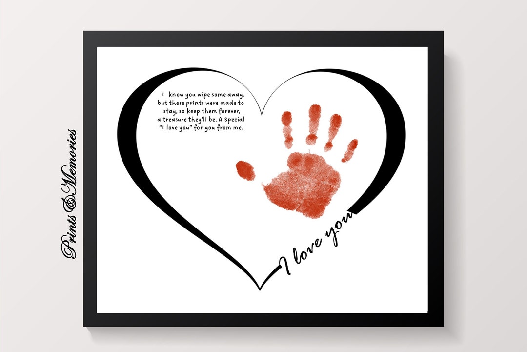 I Love You Heart Handprint Art Poem, Mother's Day/birthday/valentines ...