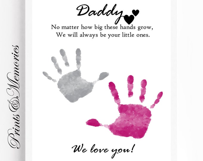 Dada Handprint Art, Father's Day Craft for Kids, Gift for Dada From ...