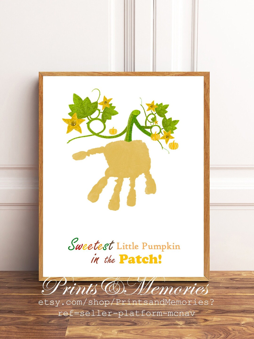 Fall Handprint Art, Sweetest Little Pumpkin in the Patch Printable ...