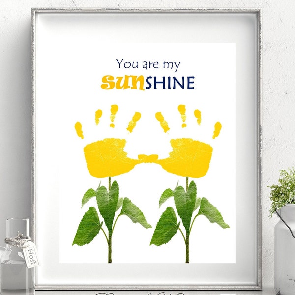 You Are My Sunshine Handprint - Etsy