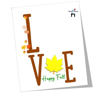 Love Fall Handprint Art, Fall Craft for Kids, Handprint Art Keepsake ...