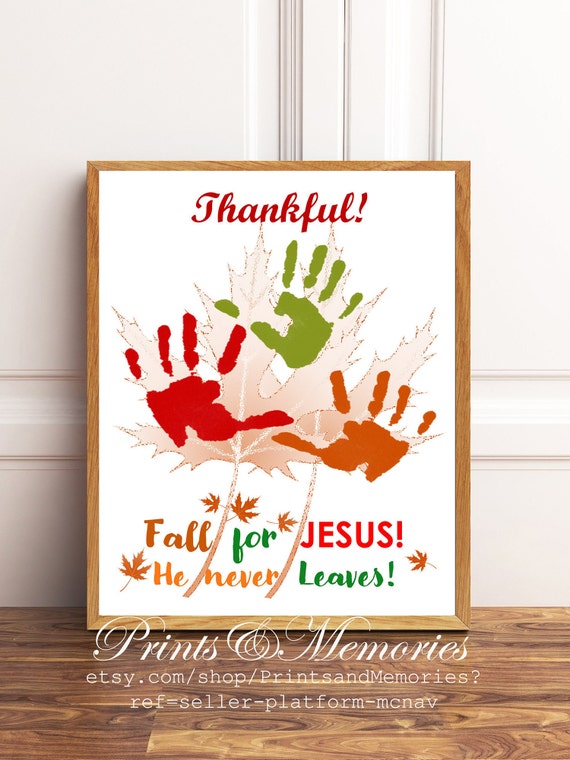 Thankful Flower Handprint Thanksgiving Craft for Kids Gift | Etsy