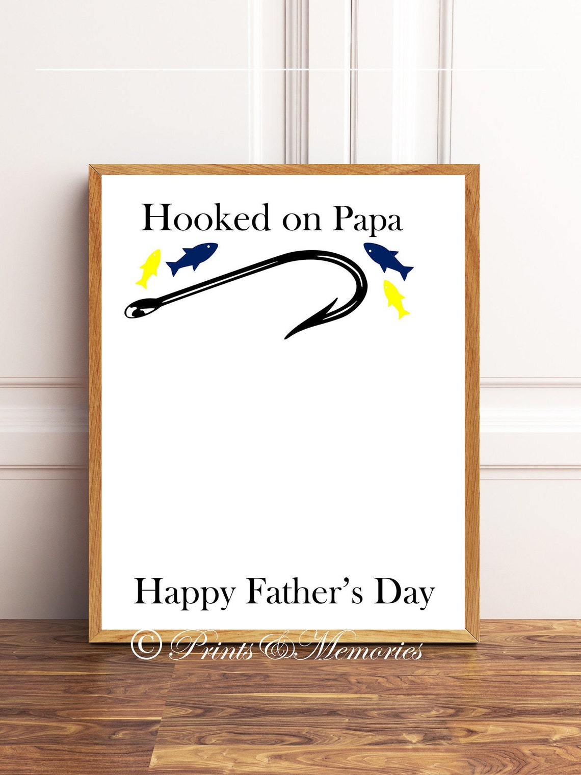 Hooked on Papa Happy Father's Day Happy Birthday | Etsy