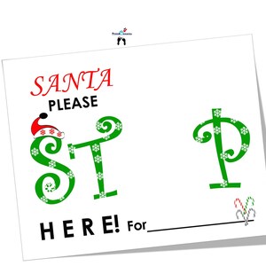Santa Please Stop Here, Christmas Craft for Kids, Christmas/christmas ...
