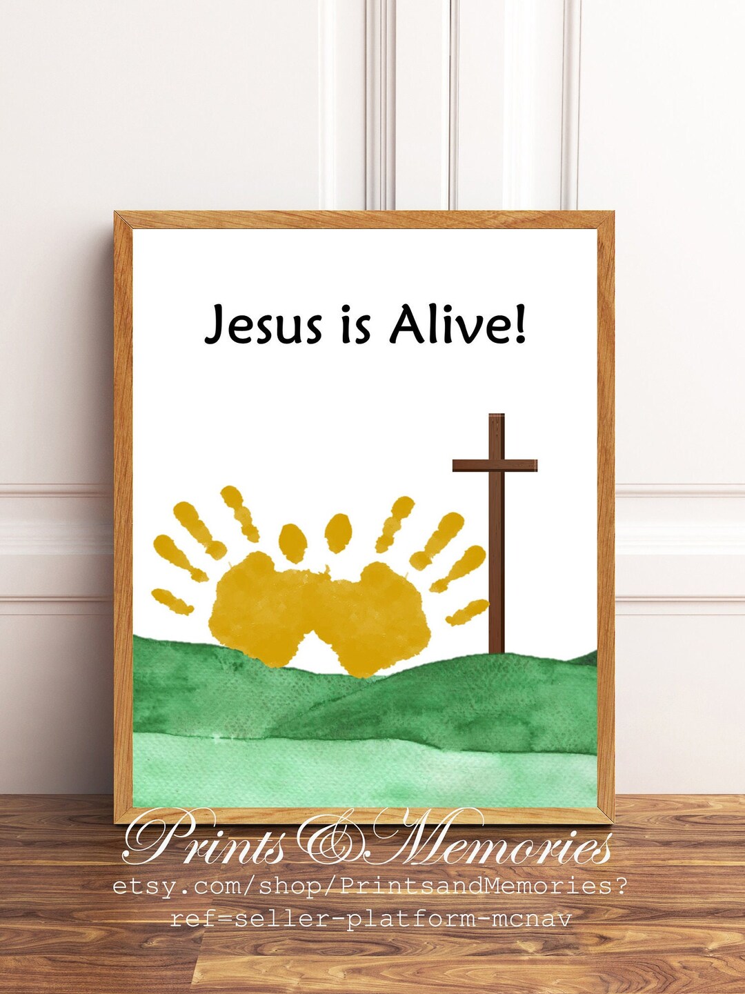 Jesus is Alive, Easter Craft, Handprint Art, He is Risen Printable ...