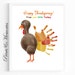 Turkey Thanksgiving Handprint Craft Happy (Instant Download) - Etsy