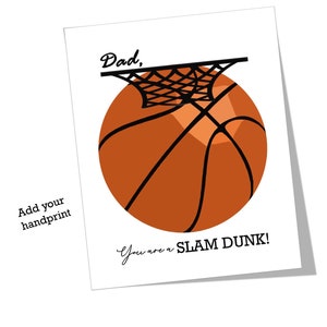 Basketball Handprint, Father's Day Gift for Dad, Gift From Kid Baby ...