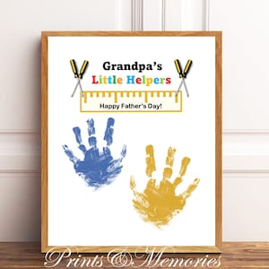 Grandpa's Little Helper/helpers, Father's Day Handprint Art ...