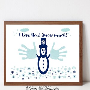 I Love You Snow Much Printable, Winter Craft for Kids, Christmas Card ...