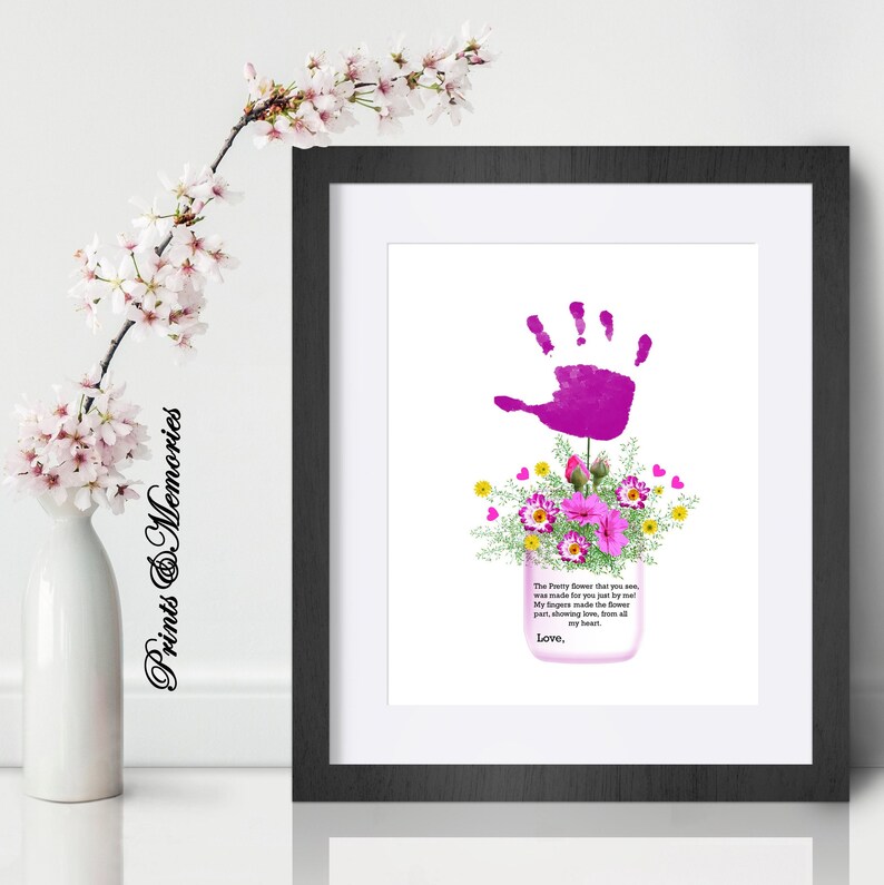 Pretty Flower Handprint Art Poem Handprint Craft Baby - Etsy