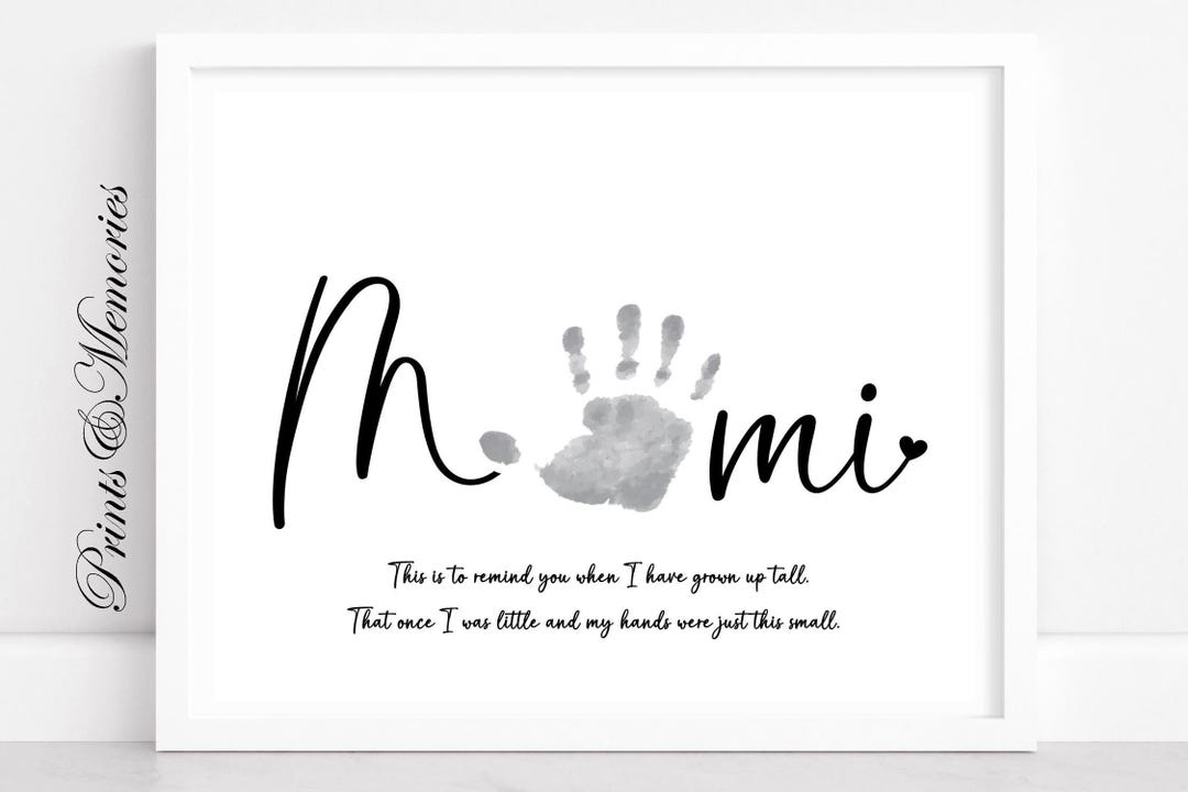 Mimi/mami Handprint Art Poem, DIY Card, Mother's Day/birthday Gift ...