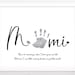 Mimi/mami Handprint Art Poem, DIY Card, Mother's Day/birthday Gift ...
