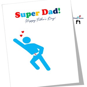 Father's Day Craft for Dad, Super Dad Handprint Art, Preschool Activity ...