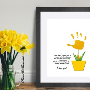 Growing Like a Flower Quote, Mother's Day Craft for Kids/birthday Gift ...