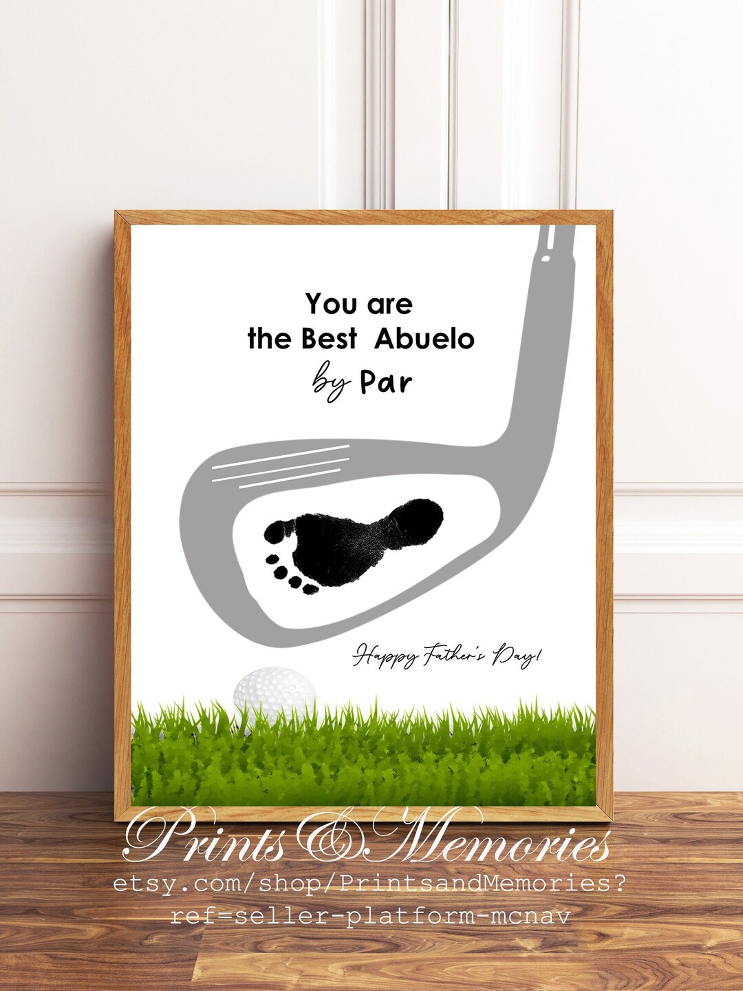 Best Abuelo, Nonno, Poppi, Poppy, Papa by Par, Golf Footprint Art, Baby ...