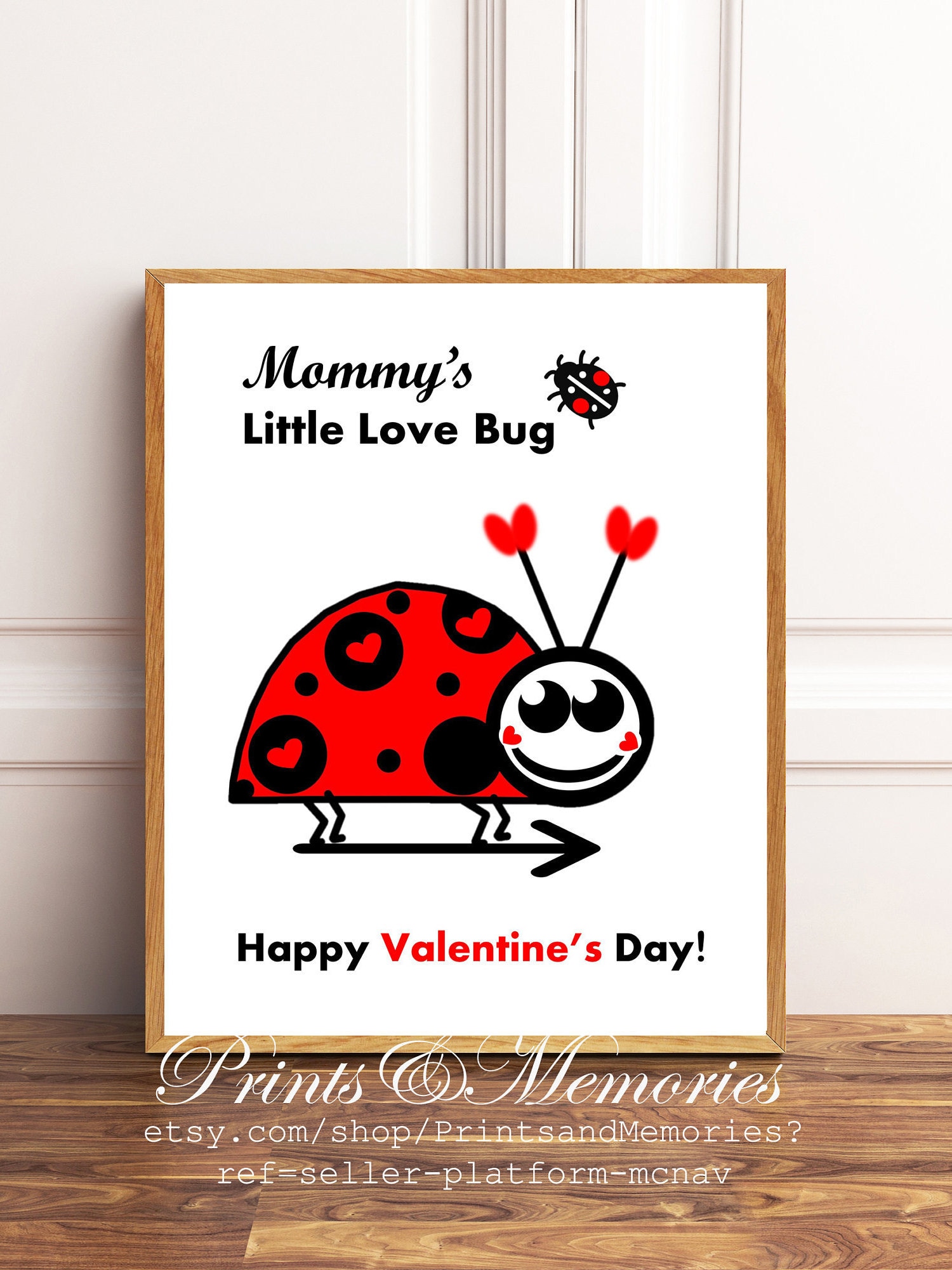 Valentine's Day craft for kids Mommy's Love Bug | Etsy