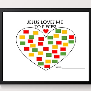Jesus Loves Me to Pieces, Sunday School Class Activity, Kid Craft ...