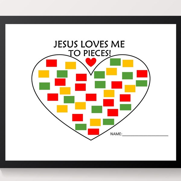 Jesus Loves Me Heart - Etsy