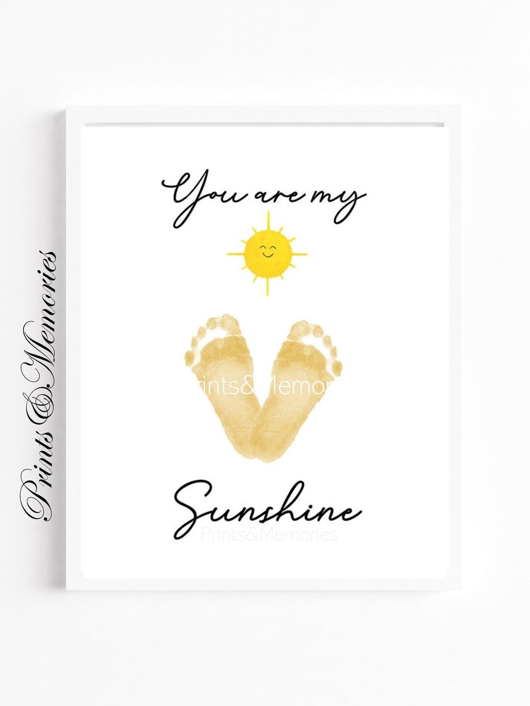 You Are My Sunshine Handprint Footprint Art: Baby Keepsake (digital ...