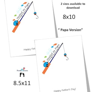 Father's Day Gift for Grandpa/papa, Hooked on Grandpa/papa Handprint ...