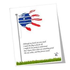 Flag Poem, Handprint Art, 4th of July, Veteran's Day, Baby Toddler Kid ...