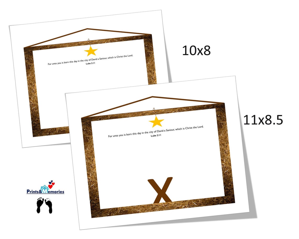 Luke 2:11 Nativity Footprint Art Christmas Footprint - Etsy