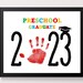 Preschool Graduation Sign, Handprint Art Keepsake, Graduation Keepsake ...