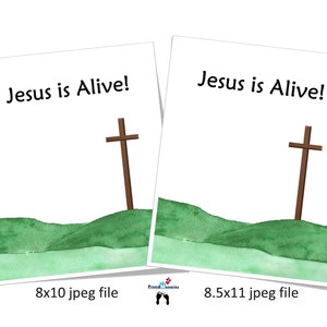 Jesus is Alive, Easter Craft, Handprint Art, He is Risen Printable ...