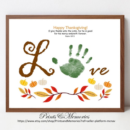 Thanksgiving Handprint Craft - Etsy