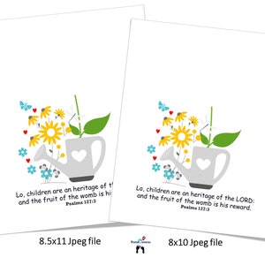 Mother's Day Handprint Art, Psalm 127:3, Christian Wall Art, Scripture ...