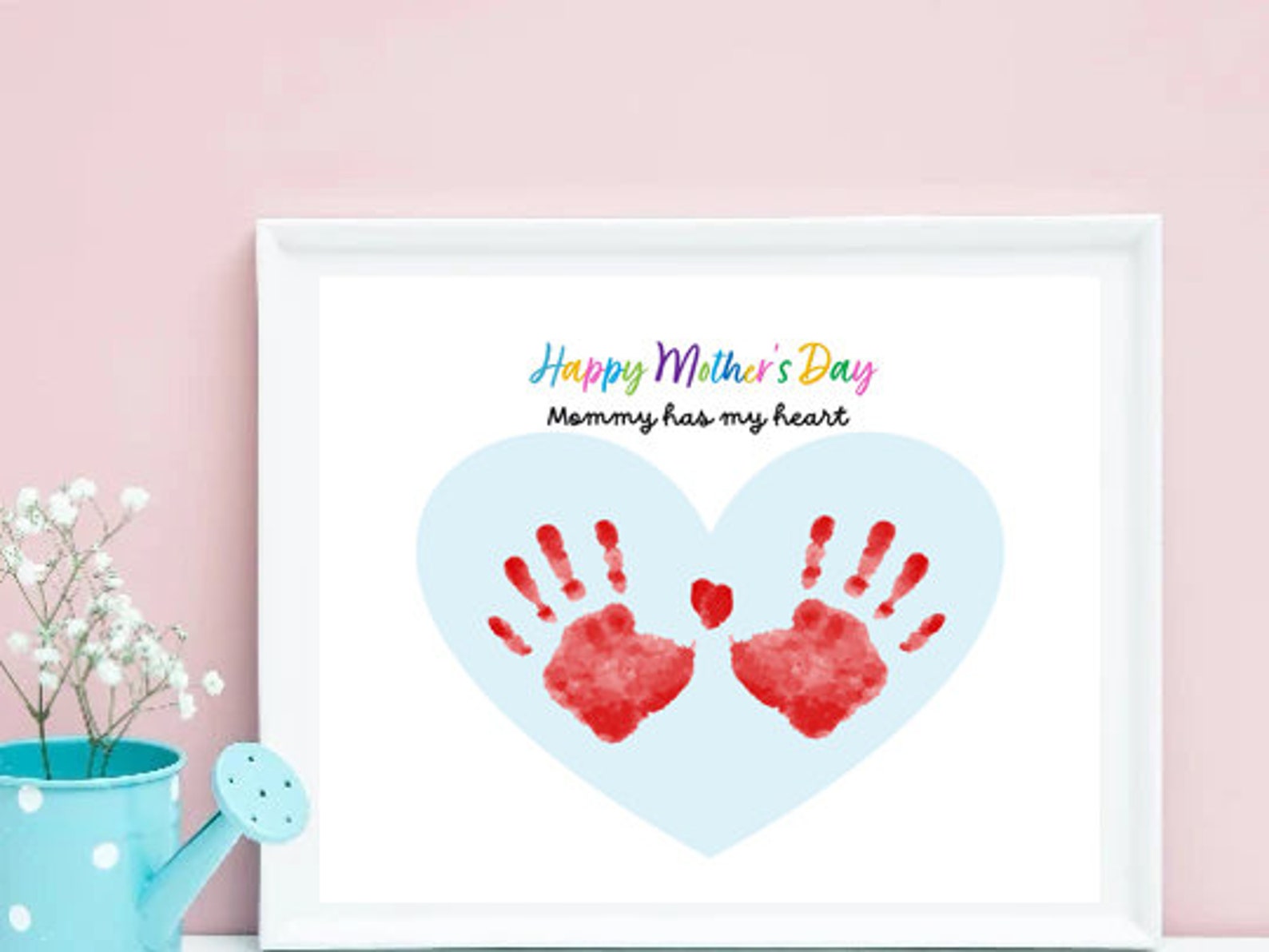 Mommy Has My Heart, Mother's Day Craft for Kids, Printable Template ...