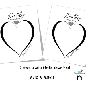 Daddy Has My Heart, Handprint Keepsake, Father's Day Gift for Dad, Baby ...