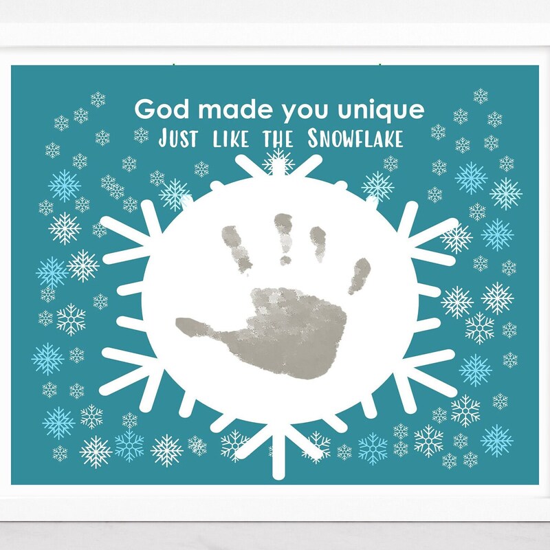 Snowflake Handprint - Etsy