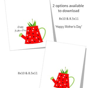 Watering Can Flower Handprint Art, Baby Toddler Kid Keepsake, Mother's ...