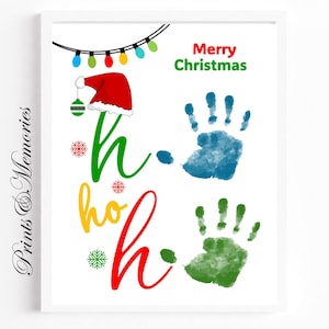 Christmas Handprint Art, Hohoho Handprint Craft, Preschool, Daycare ...