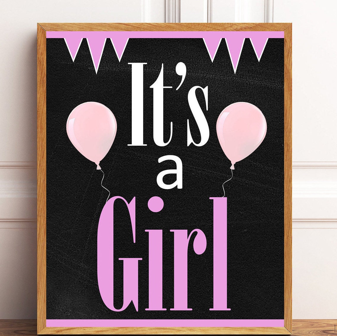 Printable Gender Reveal Announcement It's a Girl Sign | Etsy