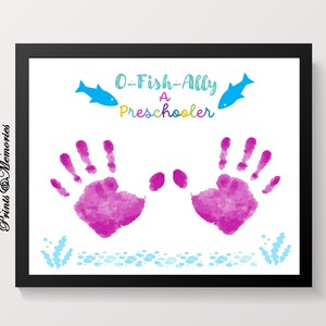 O-fish-ally a Preschooler Handprint Art Keepsake, Preschooler Handprint ...