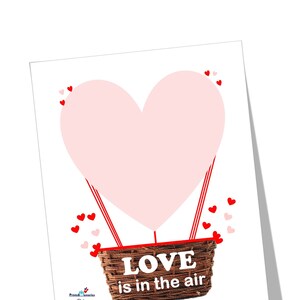 Love is in the Air, Hot Air Balloon, Valentines Handprint Art, Cute ...