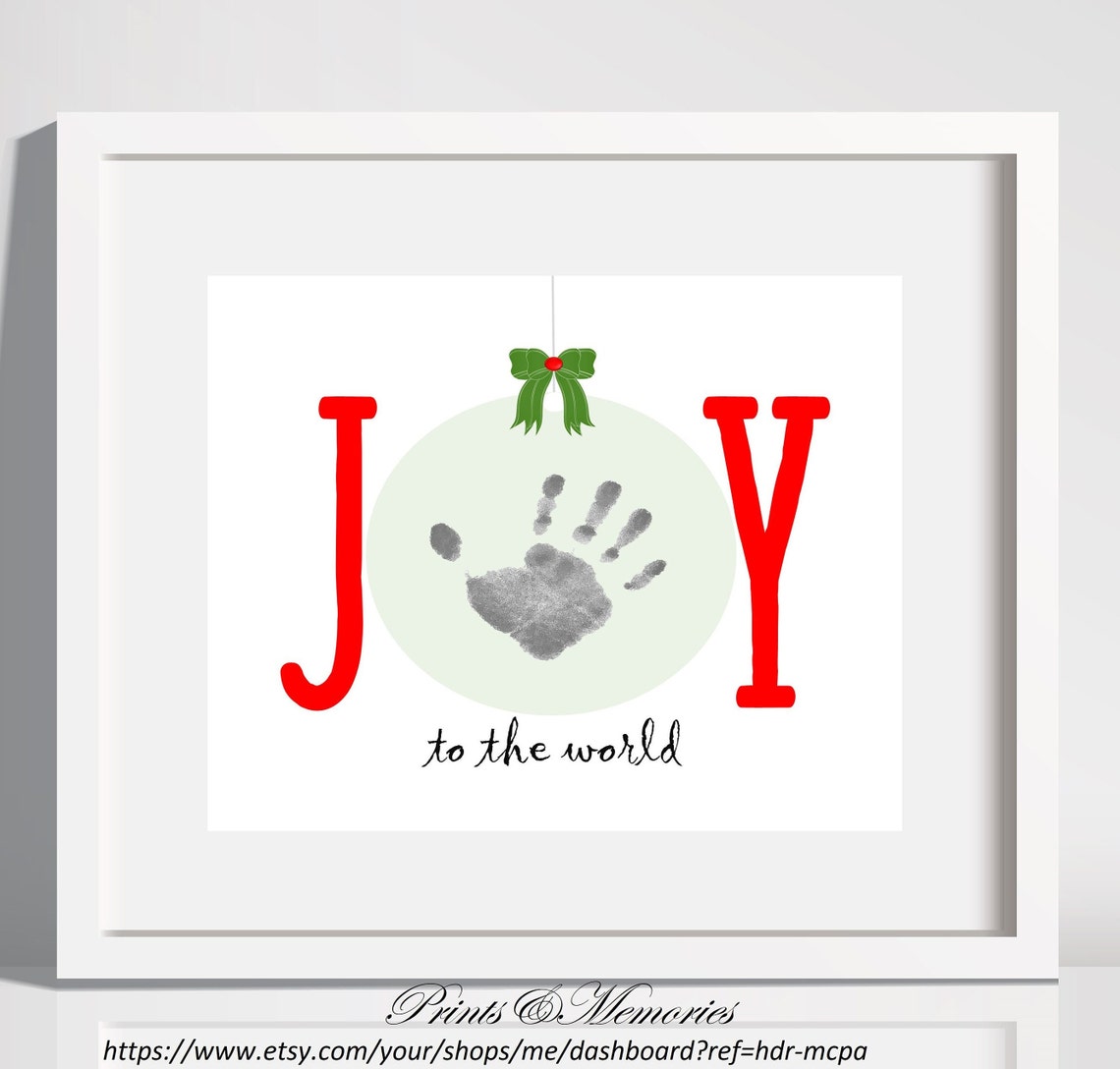 Joy to the World Christmas Handprint/footprint Art Joy - Etsy