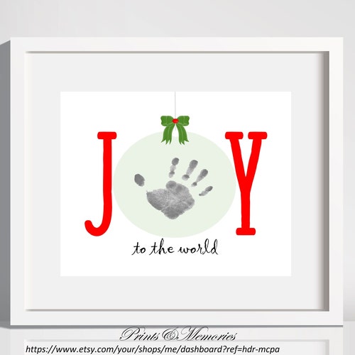 Joy to the World Hand Print Christmas Keepsake/ Christmas - Etsy