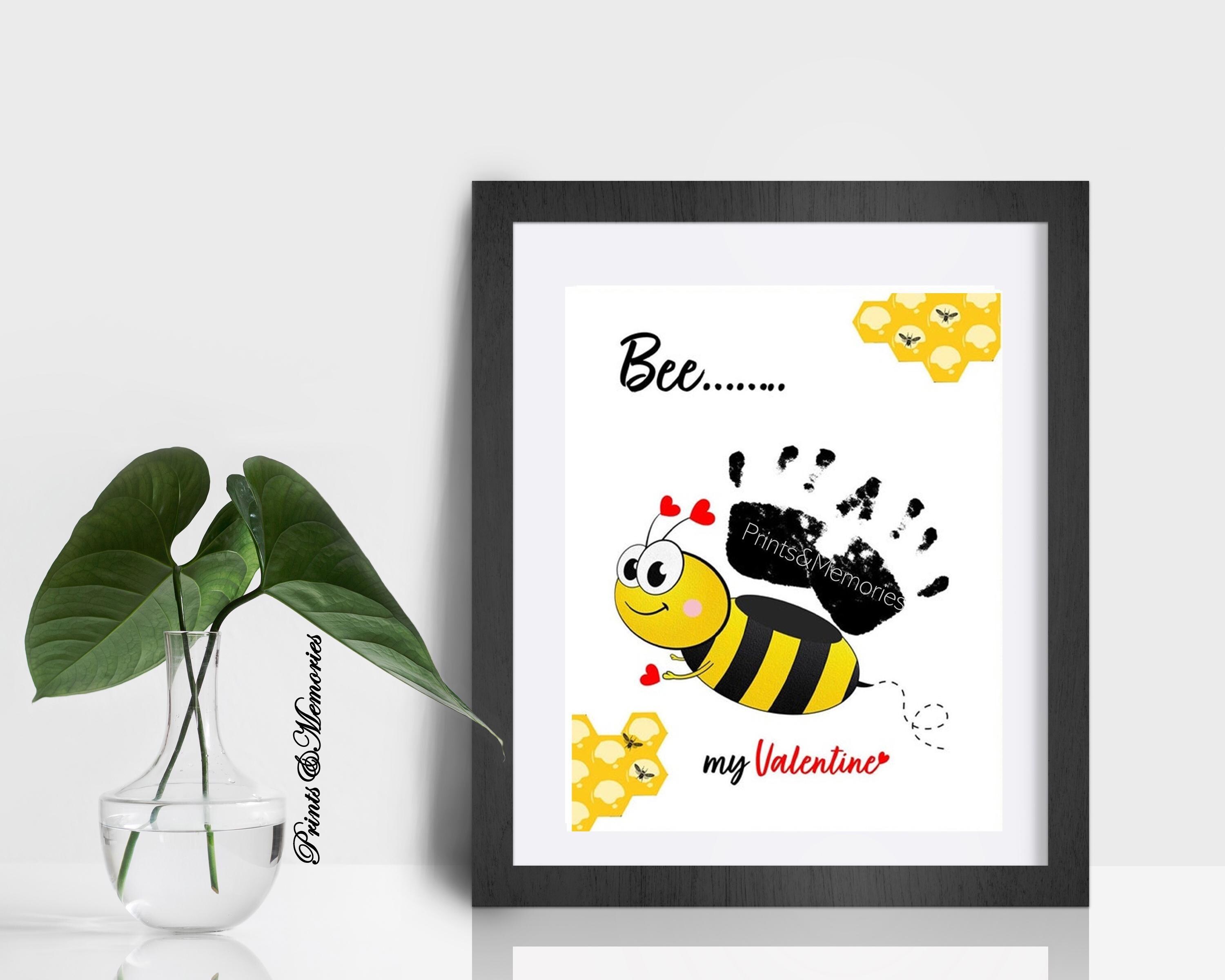 Bee Handprint Valentine's Day Art, DIY Kid Craft (digital Download) - Etsy