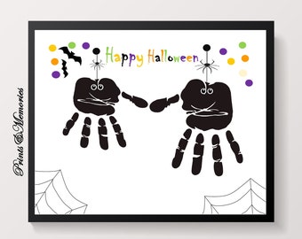 Bat Handprint Art Craft Halloween Activities Fall (Instant Download) - Etsy