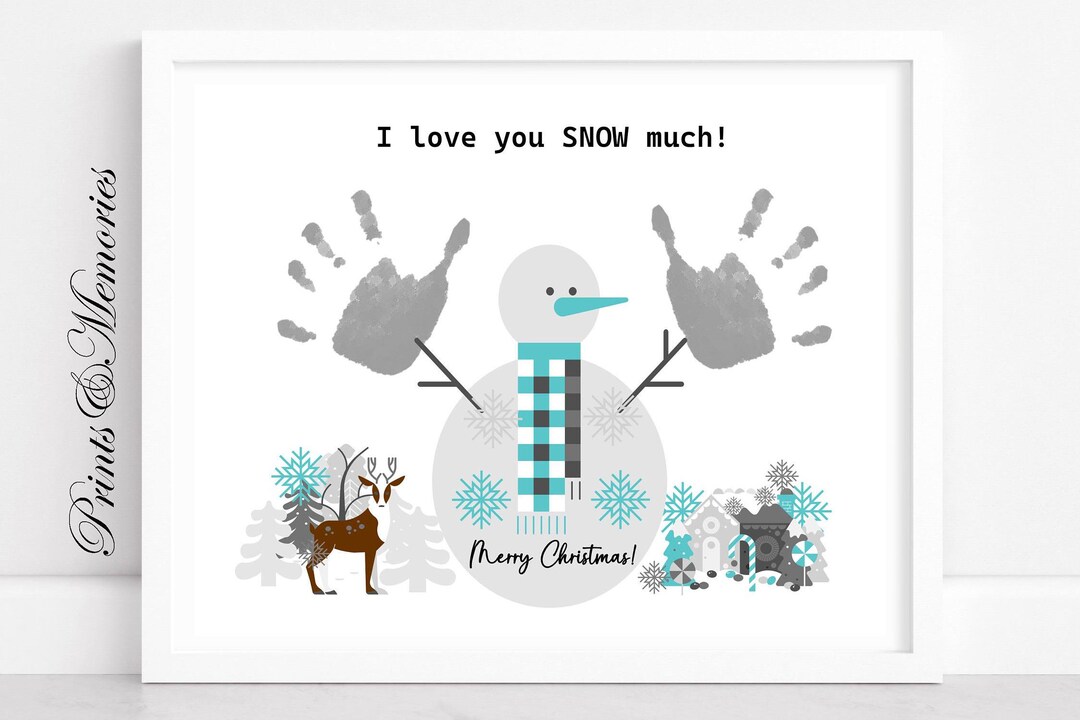 Snowman Handprint Craft, I Love You Snowmuch, Winter Christmas ...