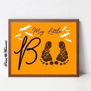My Little Boo Footprint Handprint Art, Halloween Craft for Baby Toddler ...
