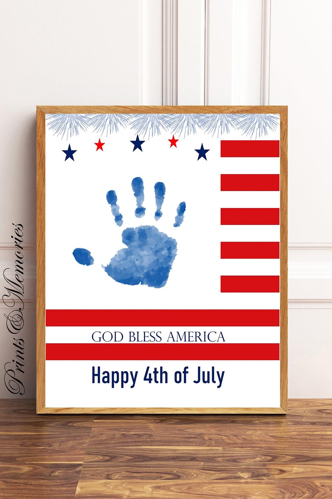 Digital File, Fourth of July Craft for Kids, Flag Handprint Art,god ...