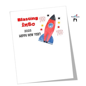 Rocket Handprint Footprint Art, New Year's 2025 Craft, Baby Toddler Kid ...