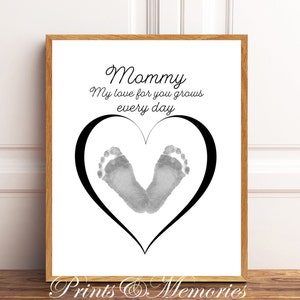 Footprint Handprint Art, Baby Keepsake, Mother's Day/birthday/new Baby ...